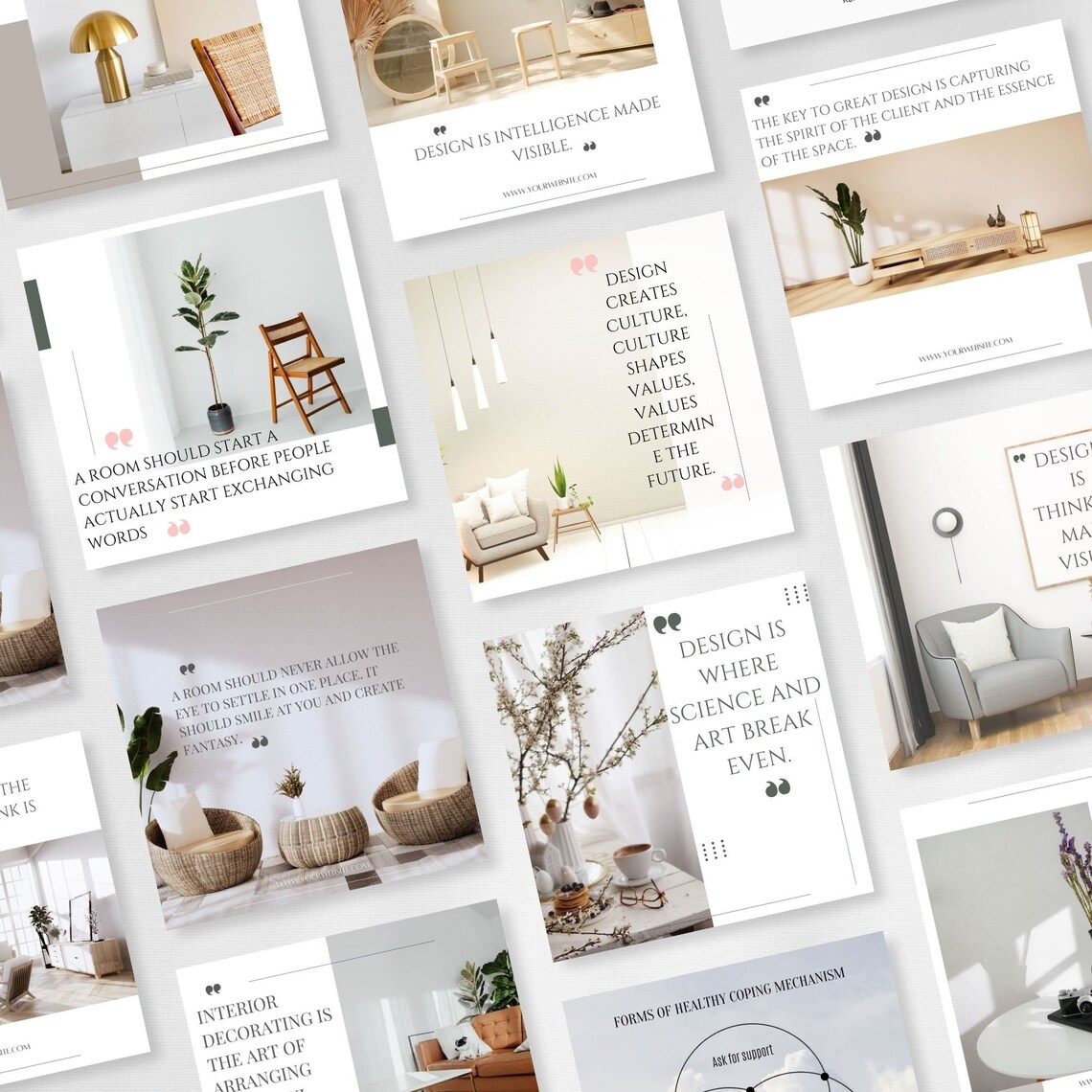 Premium Interior Design Instagram Quotes Template, Social Media Done ...