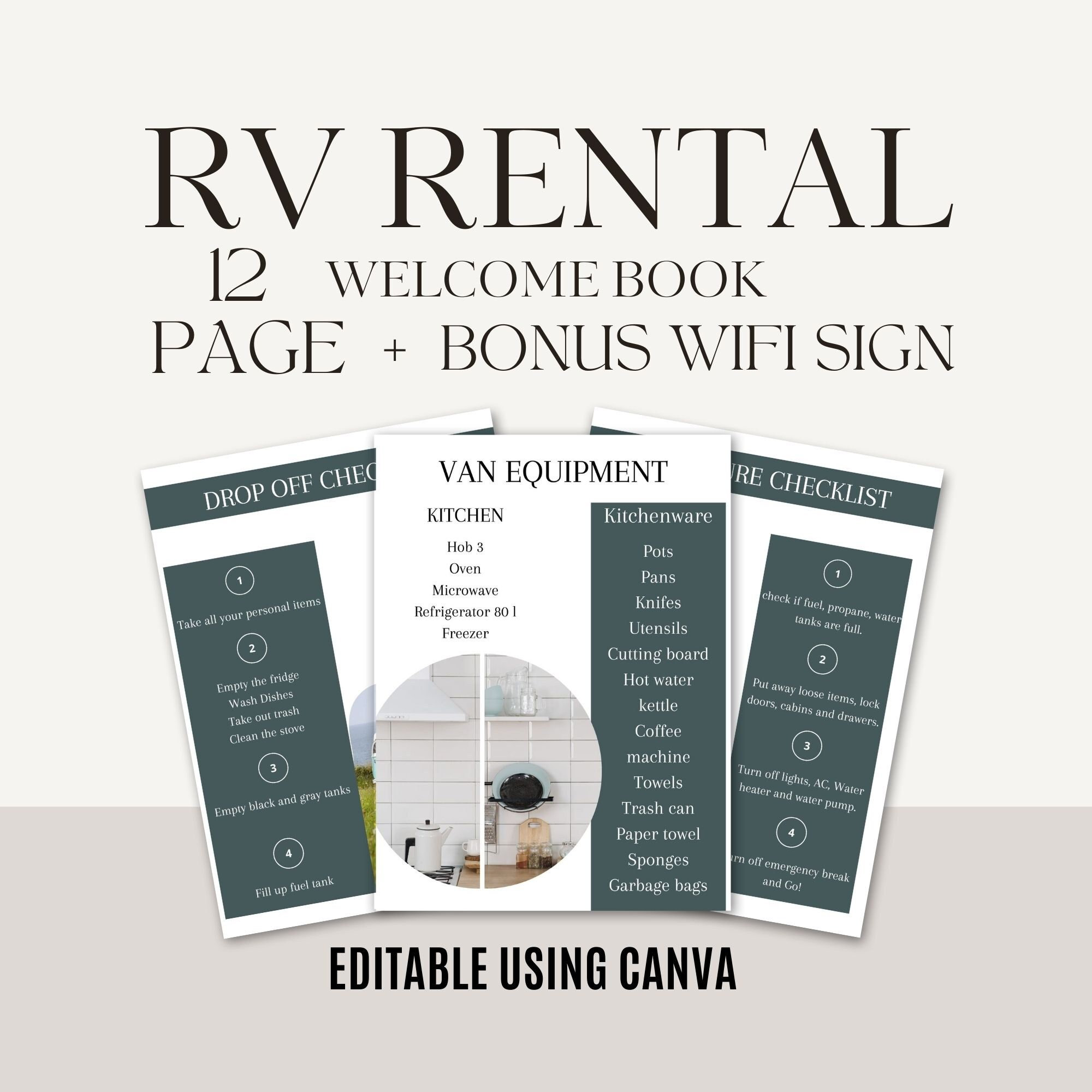 Premium RV Rental Welcome Book, Camper Trailer Renting Tips Booklet ...
