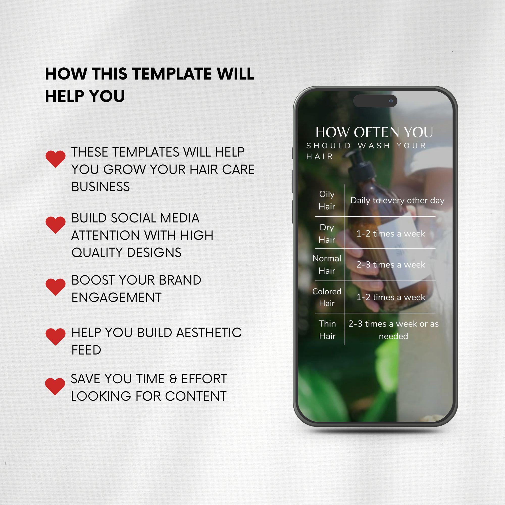 Trichology Instagram Reels Template, Hair Salon Marketing Videos ...