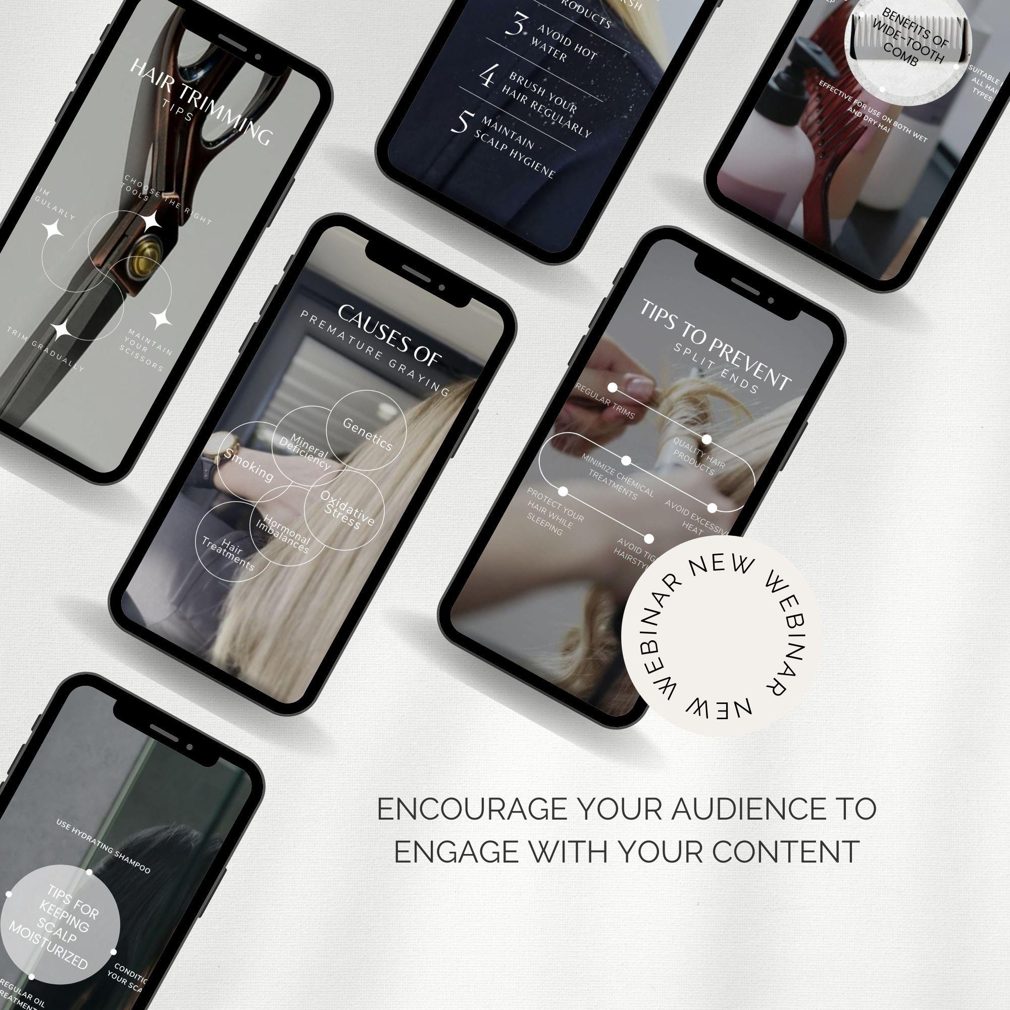 Trichology Instagram Reels Template, Hair Salon Marketing Videos ...