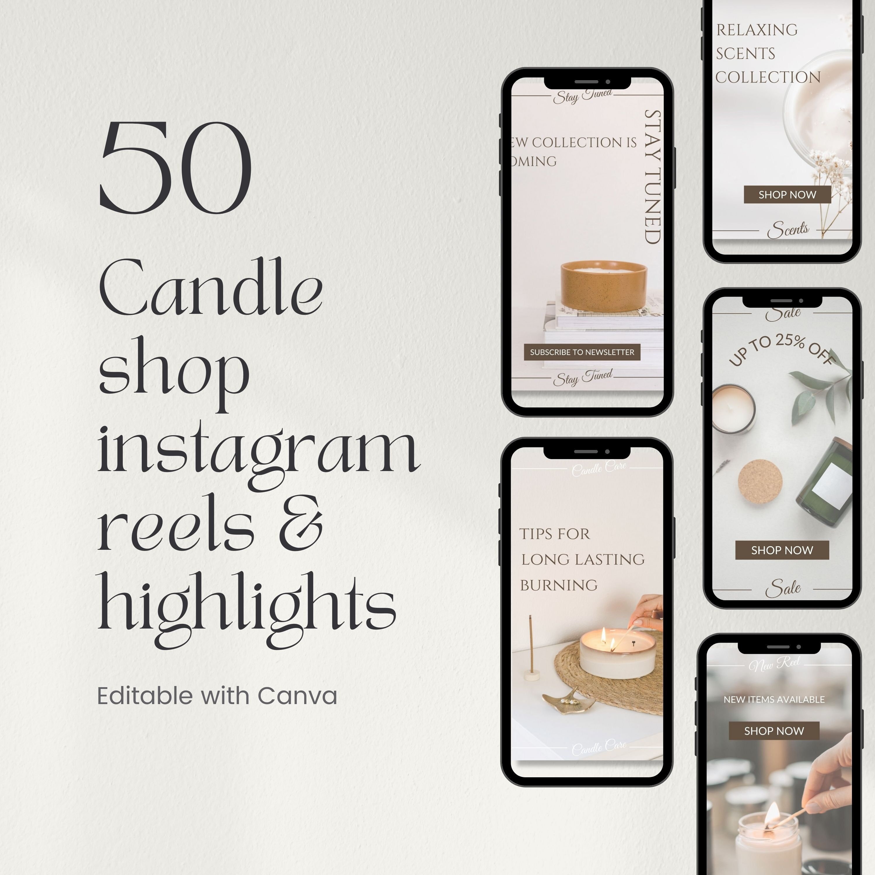 Candle Maker Instagram Reels Covers Template, Candle Shop Marketing ...