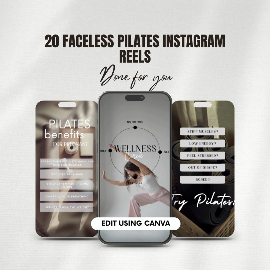 Pilates Instagram Reels Template, Personal Trainer IG Post, Pilates ...