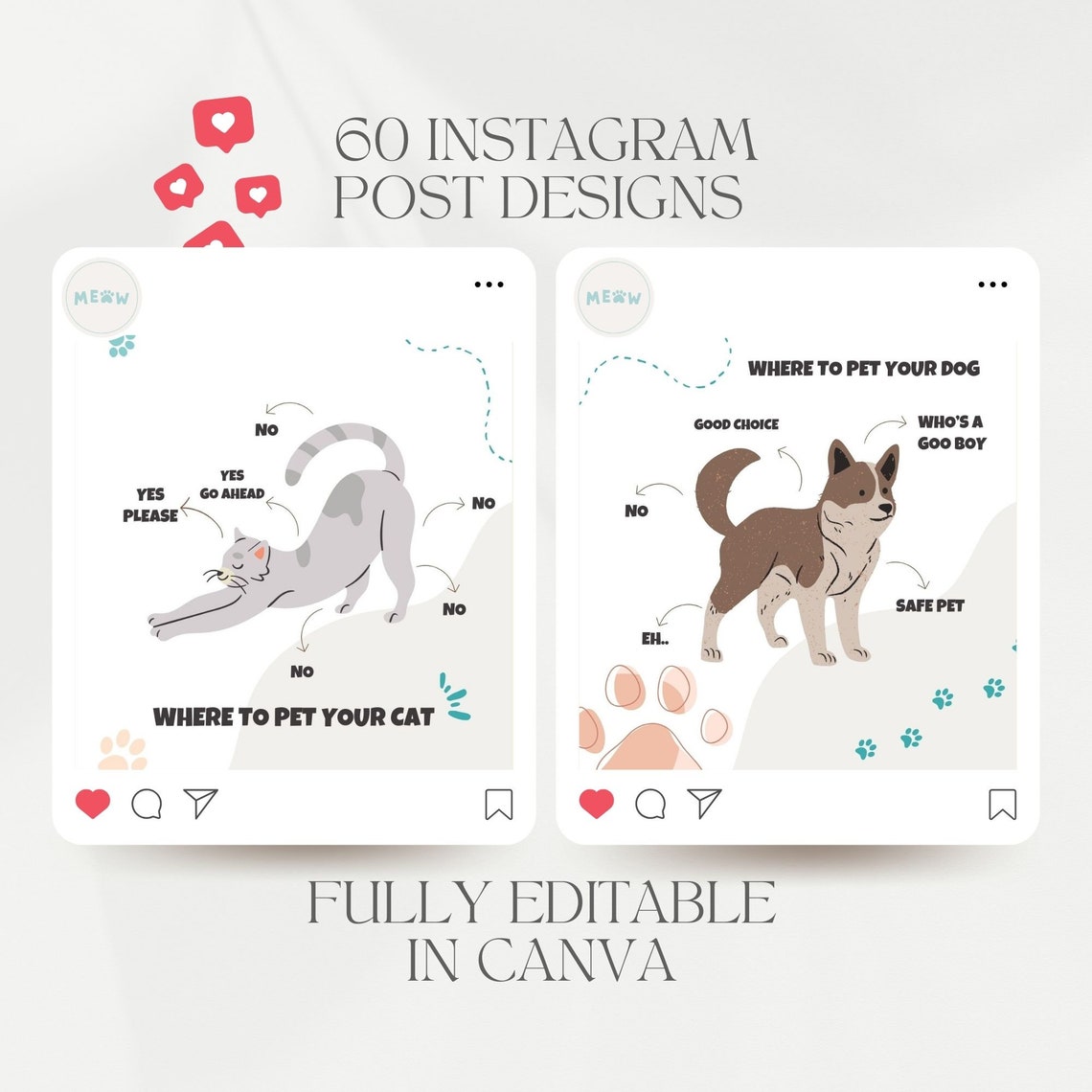 Pet Shop Instagram Template, Pet Store Social Media Marketing Content ...