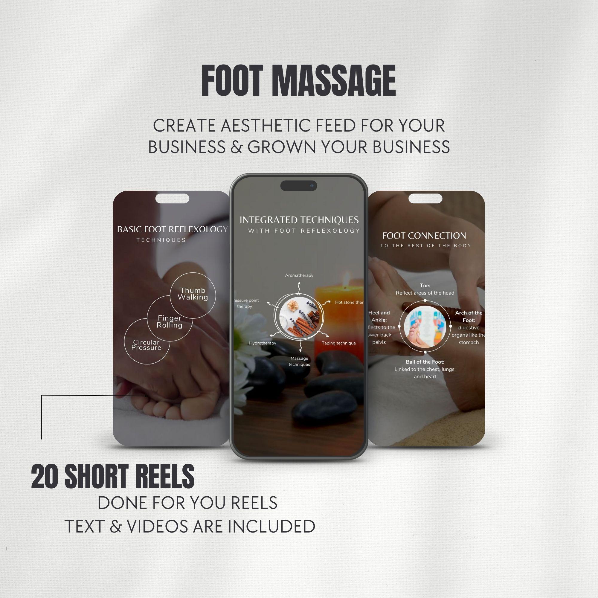Foot Reflexology Instagram Reels Template, Holistic Wellness (digital ...