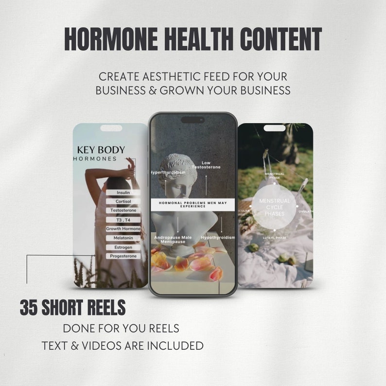 Premium Health & Wellness Instagram Reels Bundle, Hormone Health ...