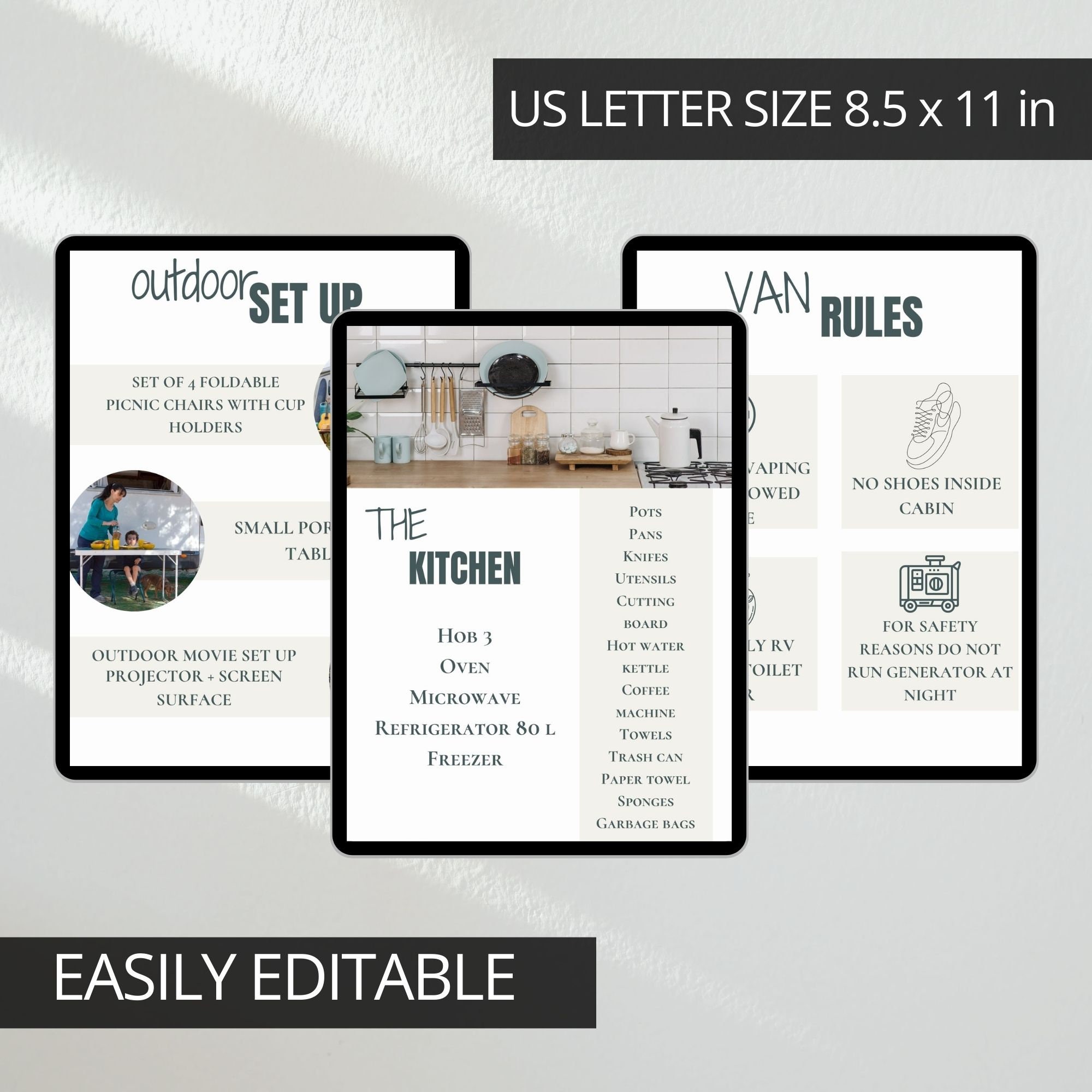 RV Rental Welcome Book Template, Camper Guidebook, Motorhome Rental ...