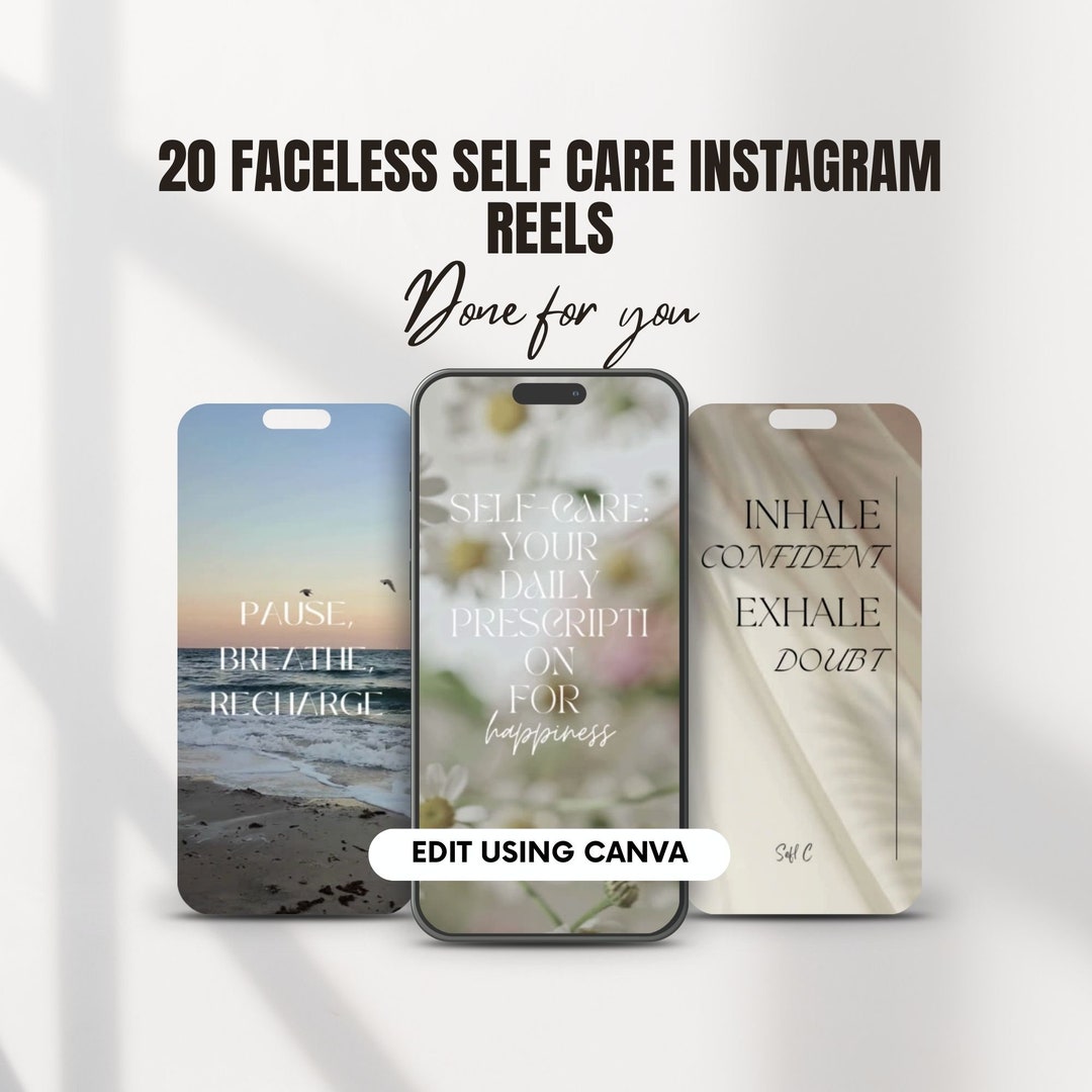 Self Care Faceless Instagram Reels Template, Life Coach IG Reels ...