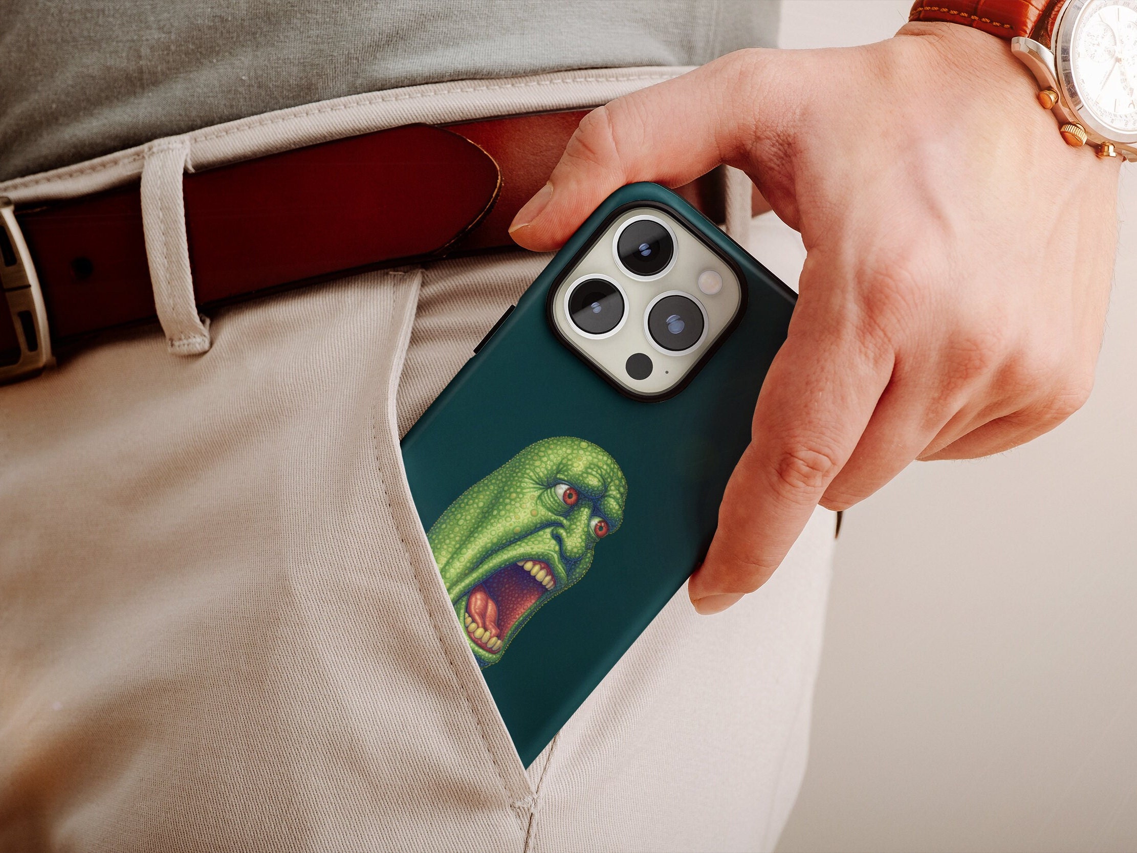 Screaming Pickle iPhone Case, Funny Pickle Phone Design, Yelling Cumber ...