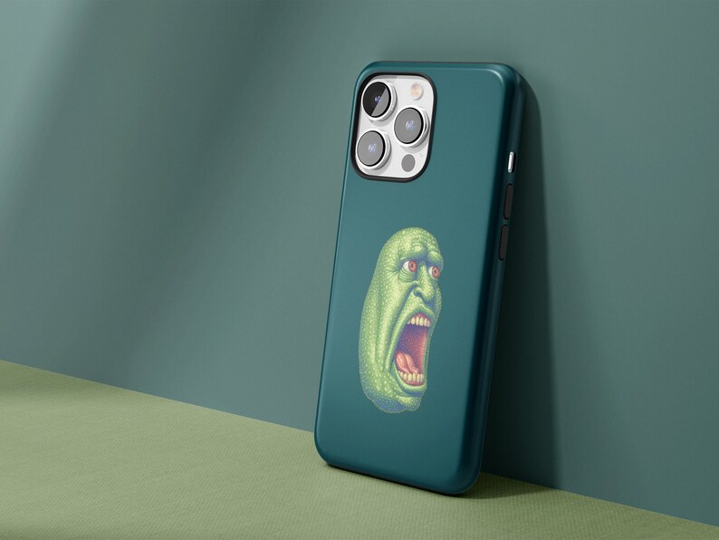 Screaming Pickle iPhone Case, Funny Pickle Phone Design, Yelling Cumber ...
