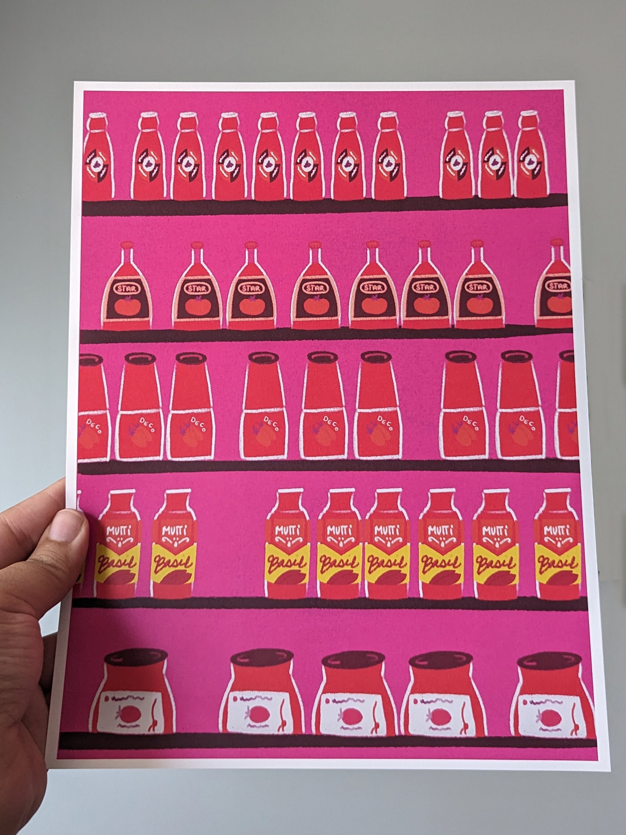 All the Sauce 8.5 X 11 Medium Print (italian Pasta Sauce) 4 Colorways ...