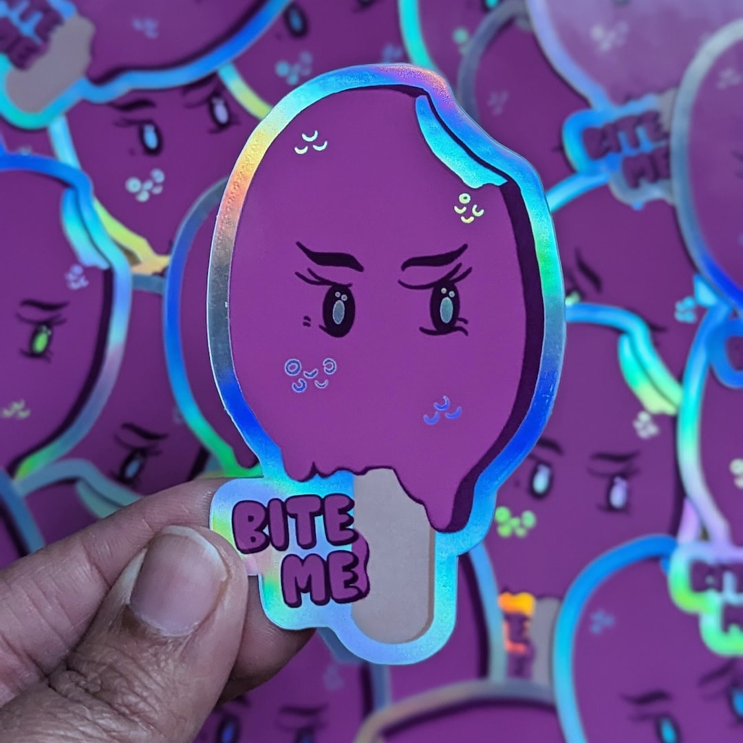 Bite Me Ice Cream Sticker - Illustration 3.5 X 2 - Etsy