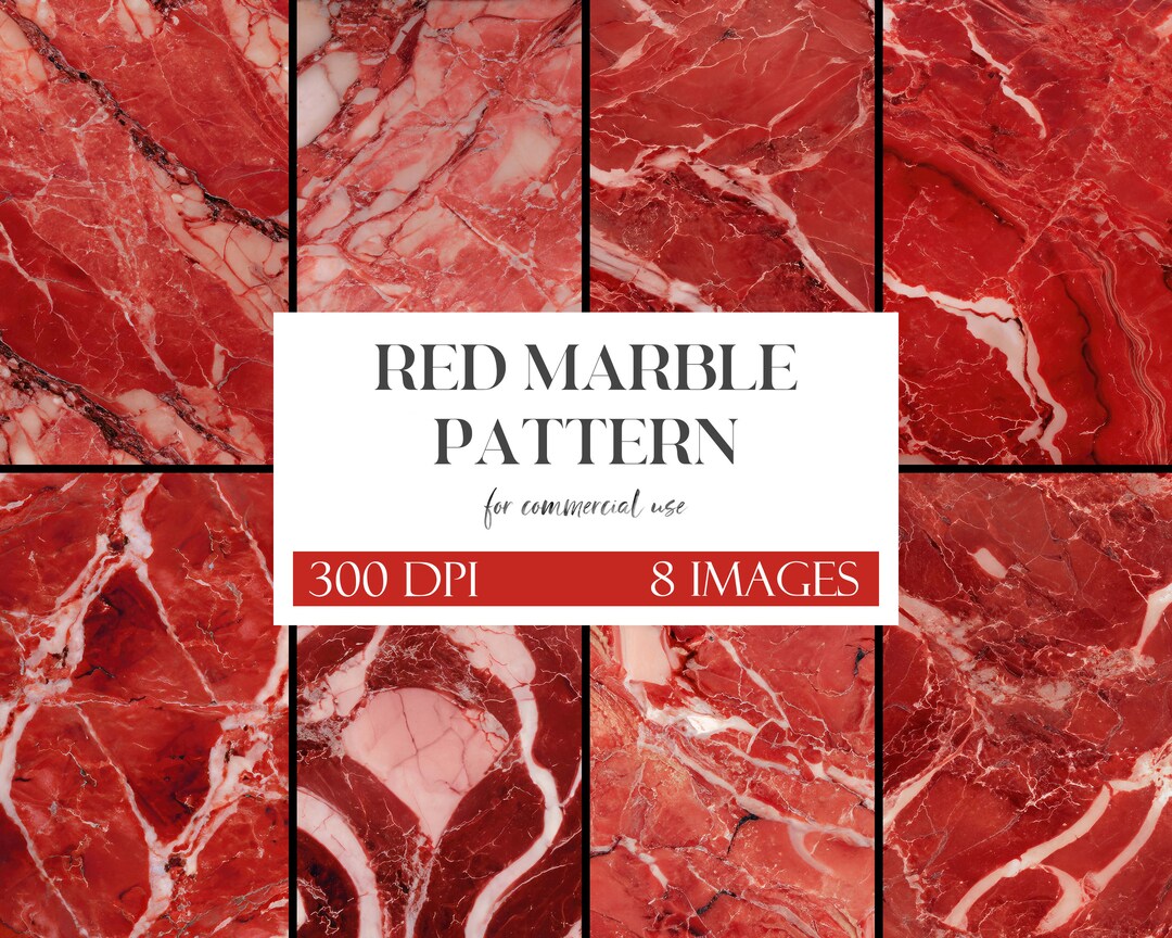 Red Marble Digital Paper Pack | Printable Texture | Digital ...
