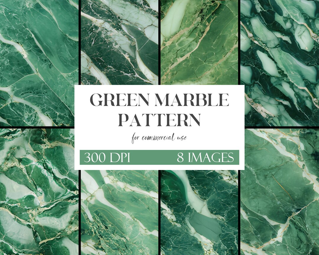 Green Marble Digital Paper Pack | Printable Texture | Digital ...