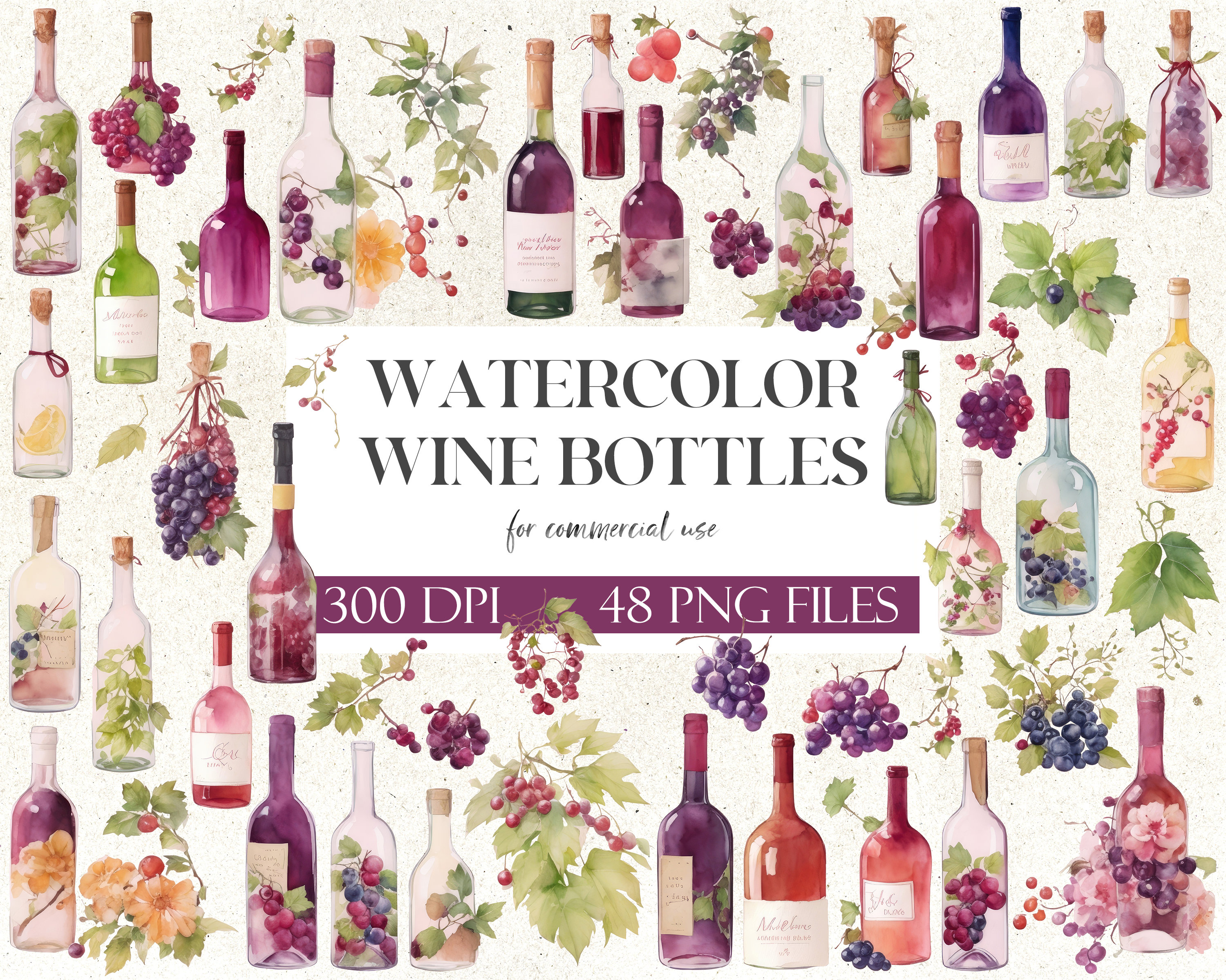 Vintage Wine Bottle Clipart