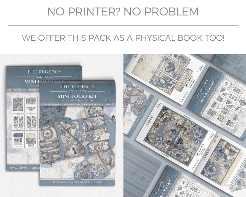 Regency Junk Journal Mini Folio Kit: Printable DIY (digital Download ...