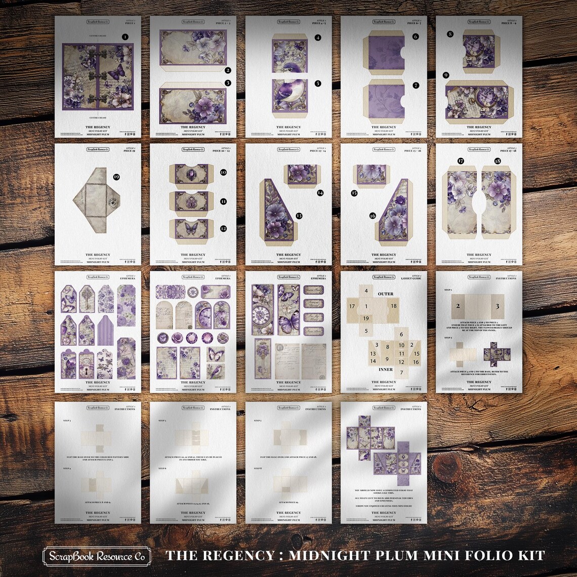 Regency Junk Journal Mini Folio Kit: Printable Ephemera (digital ...
