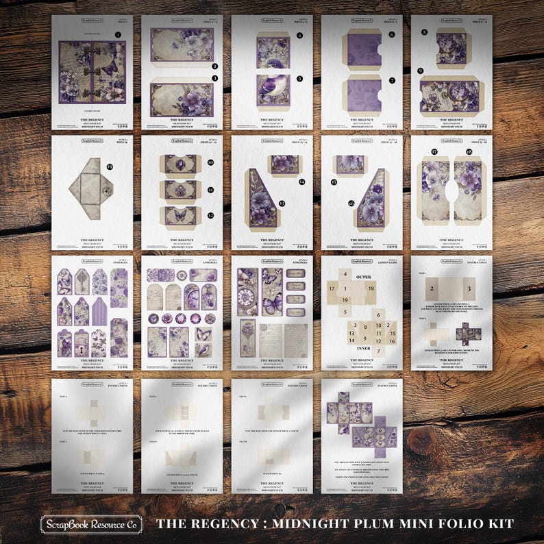 Regency Junk Journal Mini Folio Kit: Printable Ephemera (digital ...