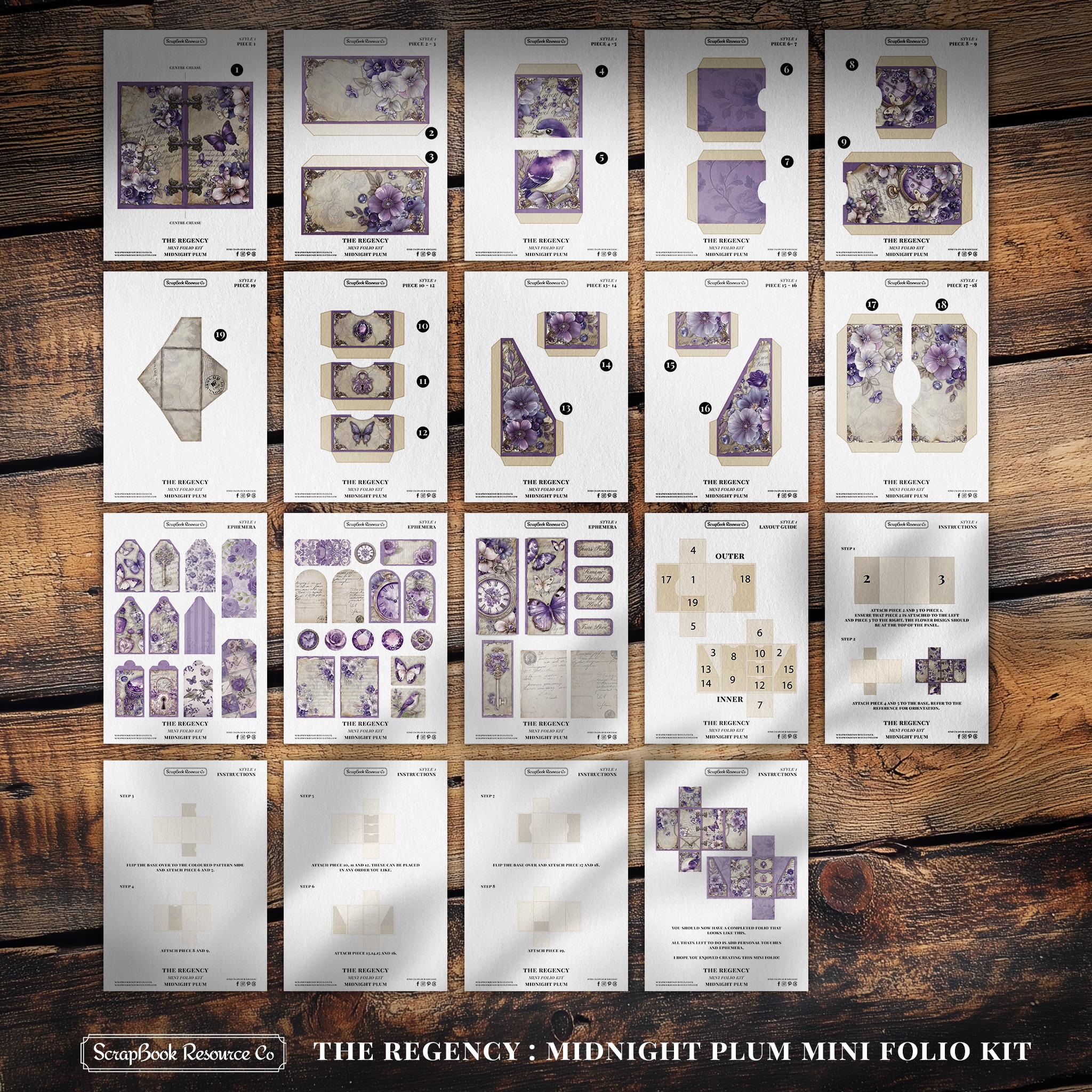 Regency Junk Journal Mini Folio Kit: Printable Ephemera (digital ...