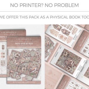 Regency Peach Junk Journal Folio Kit: Printable Ephemera (digital ...