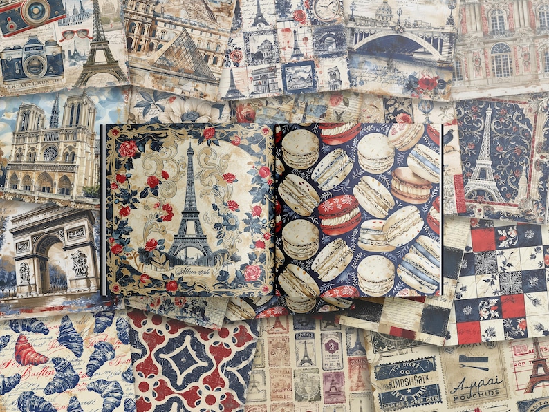 Paris: Travel Theme Paper Pad, Scrapbooking, Junk Journal & Card Making ...