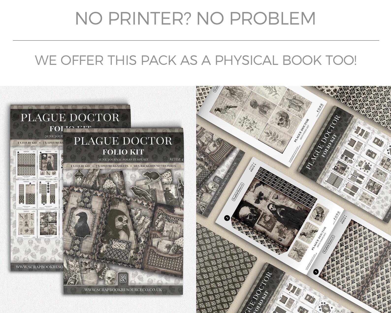 Plague Doctor Junk Journal Kit: Gothic Mini Folio (PDF Download) - Etsy