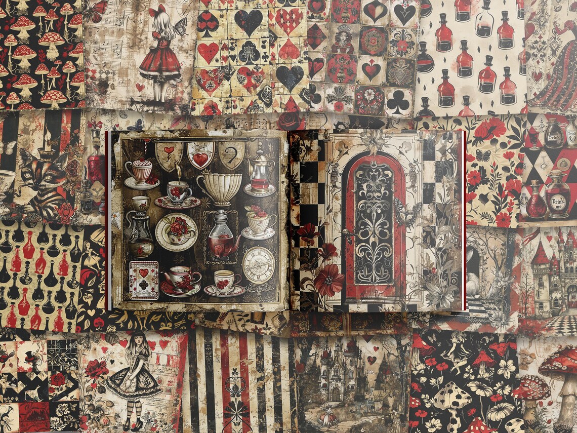 Wonderland : Fantasy Themed Prints Pad, Decorative Paper for ...