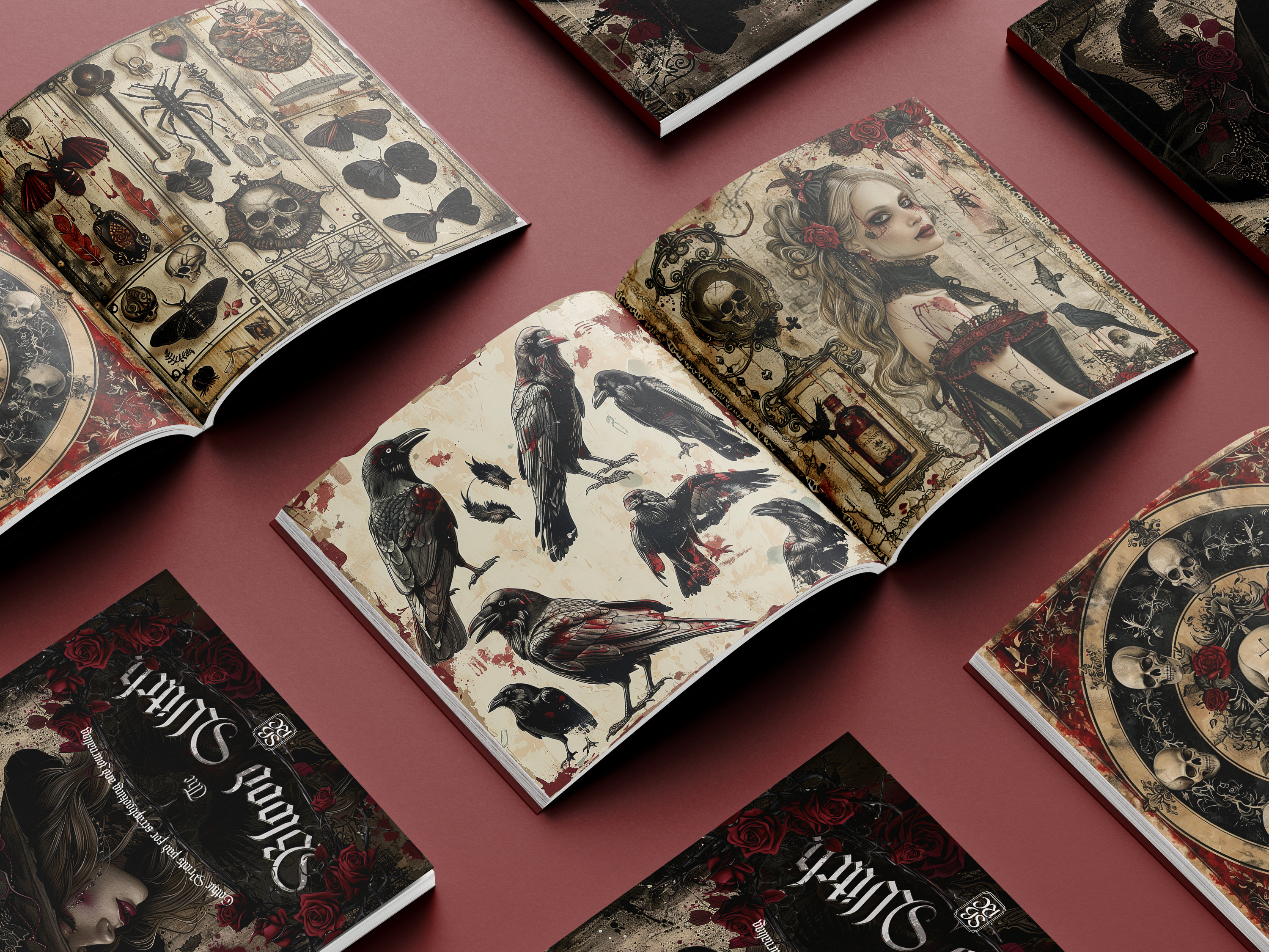 The Blood Witch : Gothic Prints Pad Decorative Paper for Scrapbooking ...