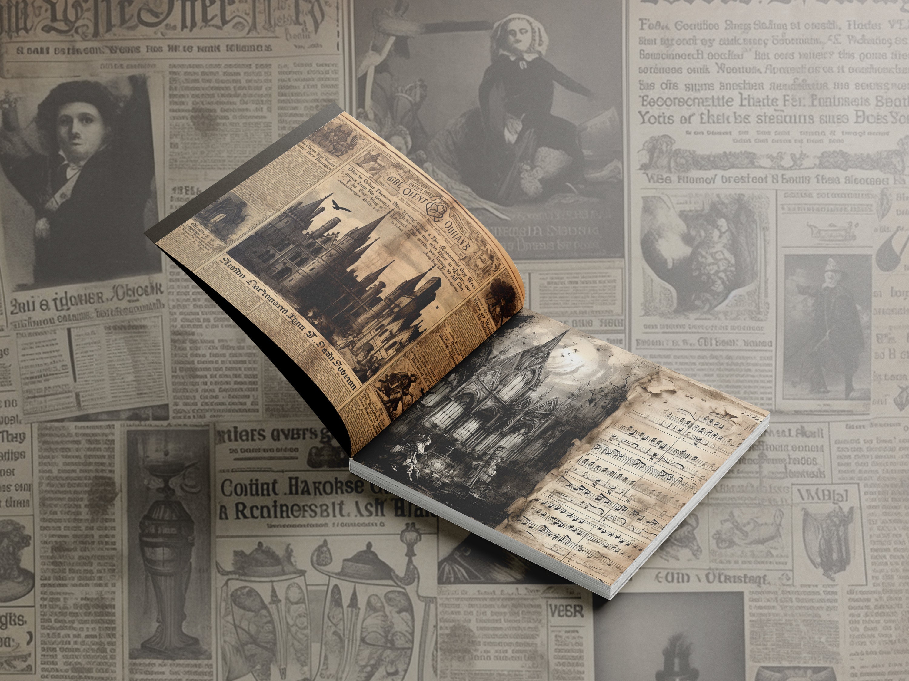 Nights Embrace : Gothic Prints Pad. Decorative Paper for Scrapbooking ...