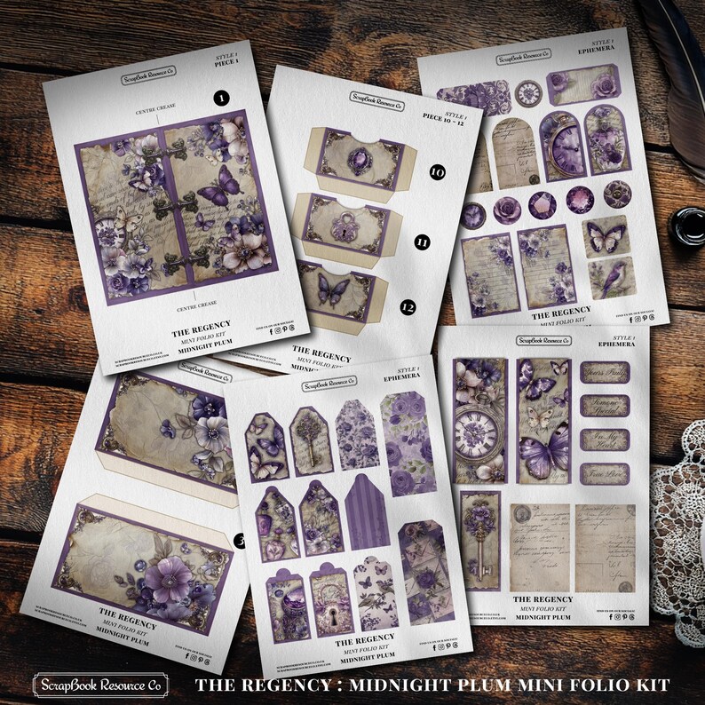 Regency Junk Journal Mini Folio Kit: Printable Ephemera (digital ...