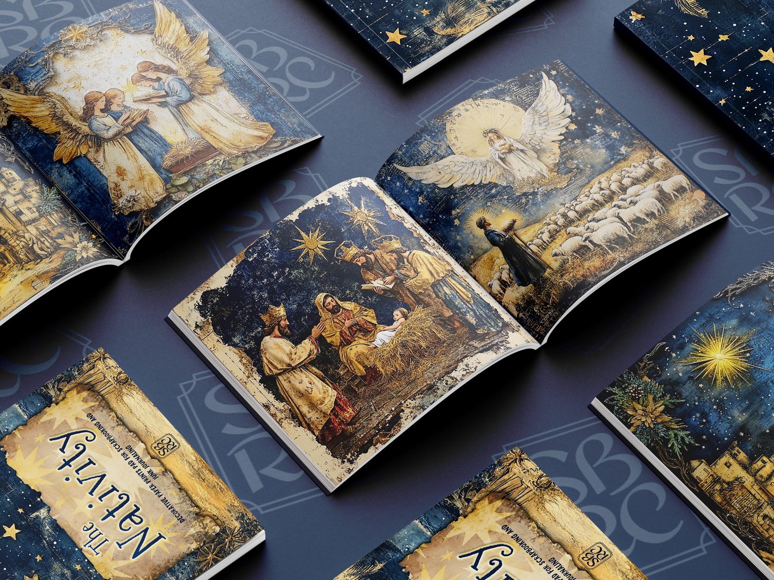 The Nativity: Christmas Paper Pad, Scrapbooking & Junk Journal - Etsy