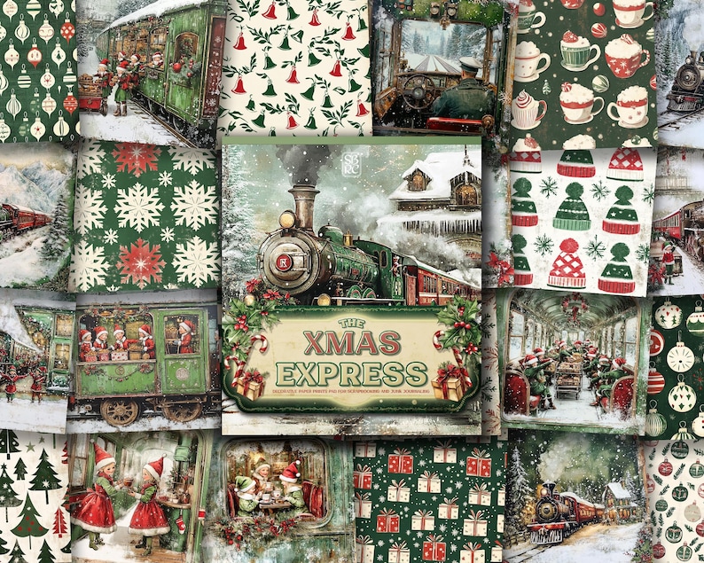 The Xmas Express: Christmas Decorative Paper Pad, Scrapbooking, Junk ...