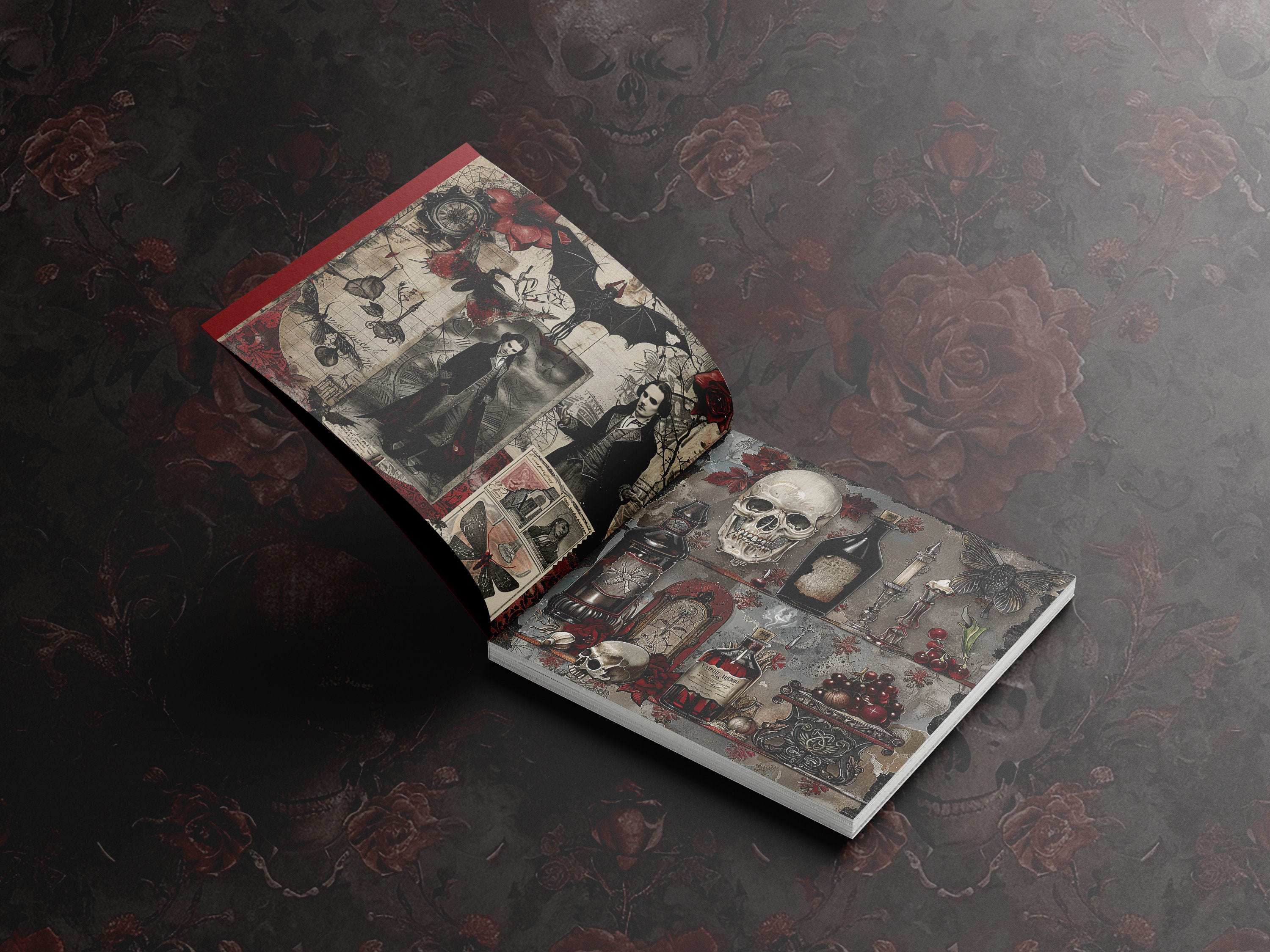 The Vampire Countess : Gothic Fantasy Prints Pad, Red & Black ...