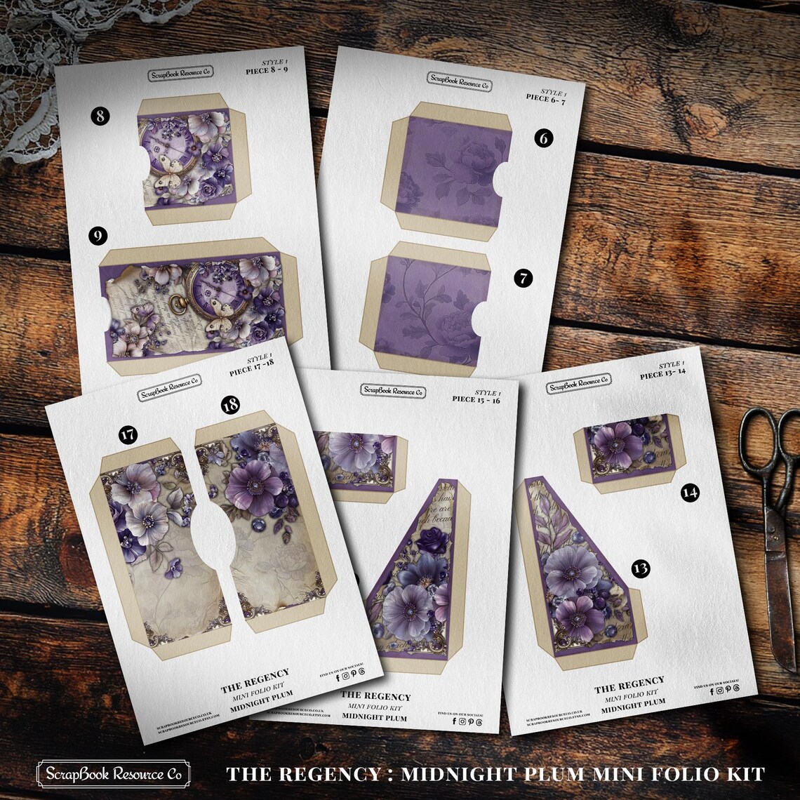 Regency Junk Journal Mini Folio Kit: Printable Ephemera (digital ...