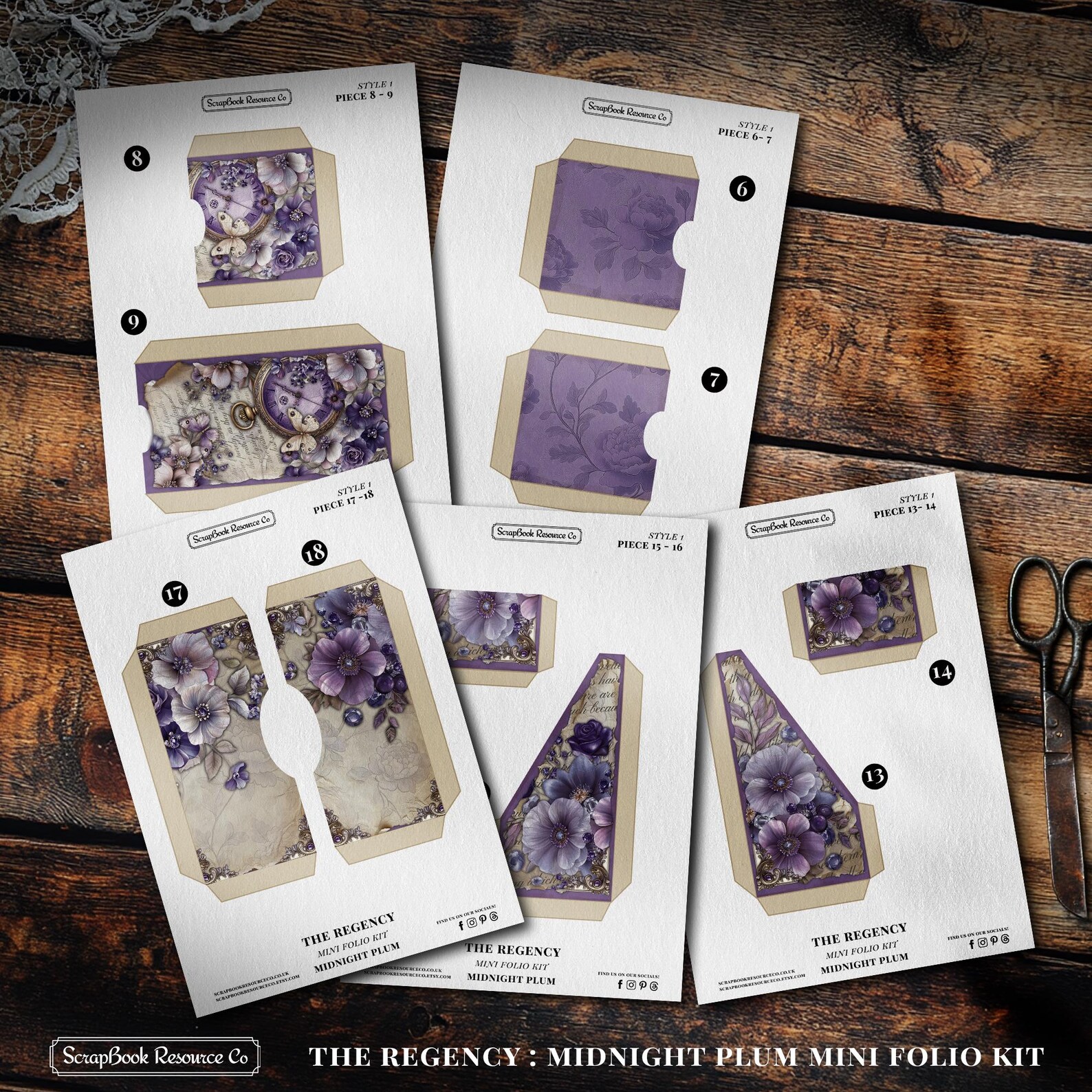 Regency Junk Journal Mini Folio Kit: Printable Ephemera (digital ...