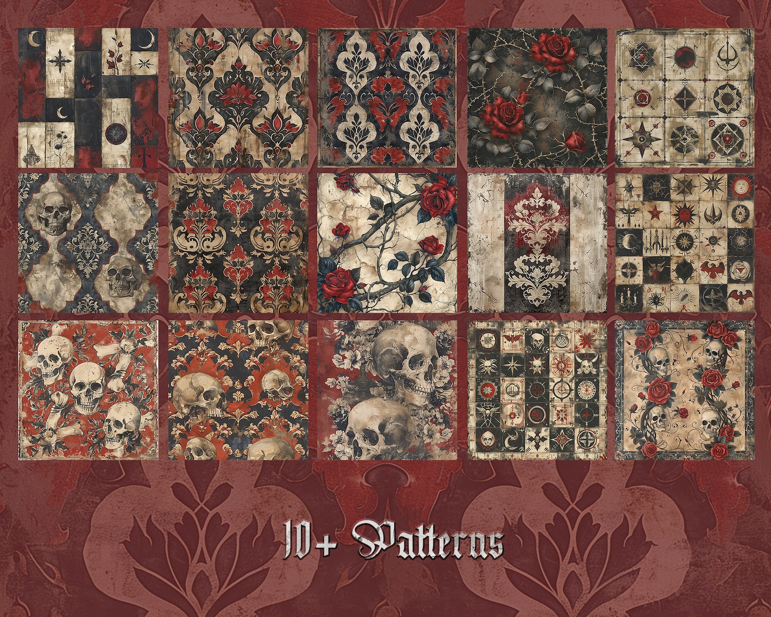 The Blood Witch : Gothic Prints Pad Decorative Paper for Scrapbooking ...