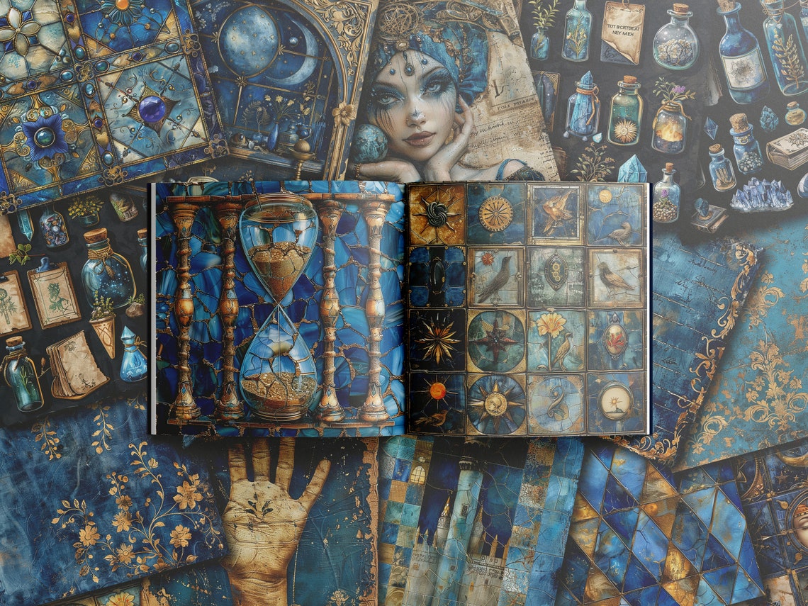 The Fortune Teller : Fantasy Ephemera Prints Pad Decorative Paper for ...