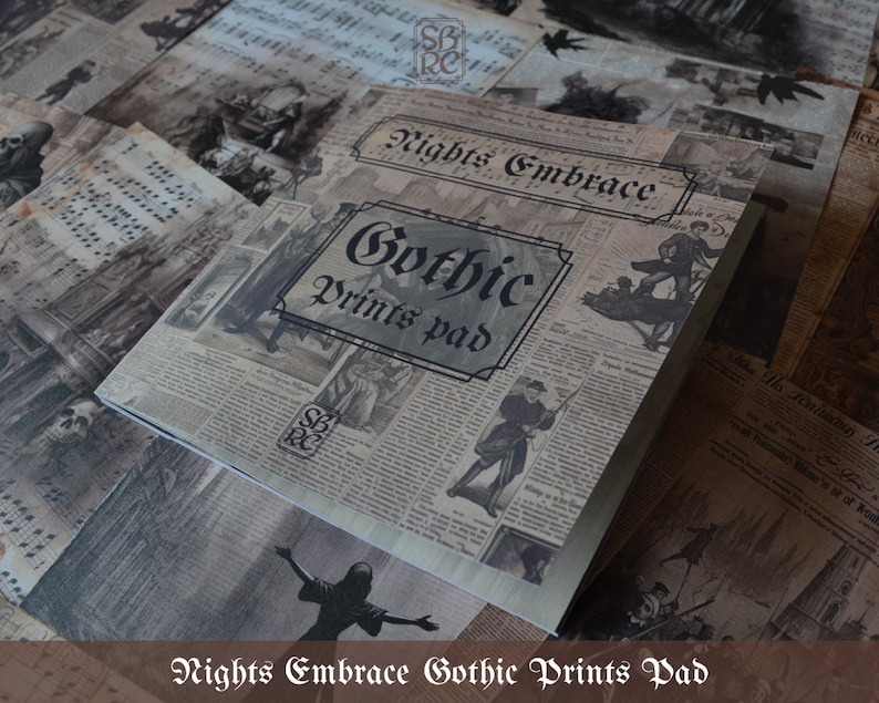 Nights Embrace : Gothic Prints Pad. Decorative Paper for Scrapbooking ...