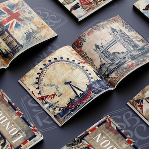 London : Travel and Tourist Themed Prints Pad, Decorative Paper for ...