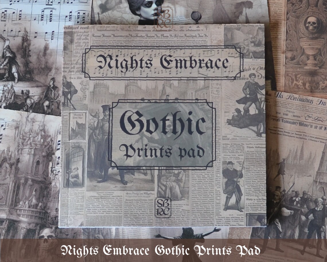 Nights Embrace : Gothic Prints Pad. Decorative Paper for Scrapbooking ...