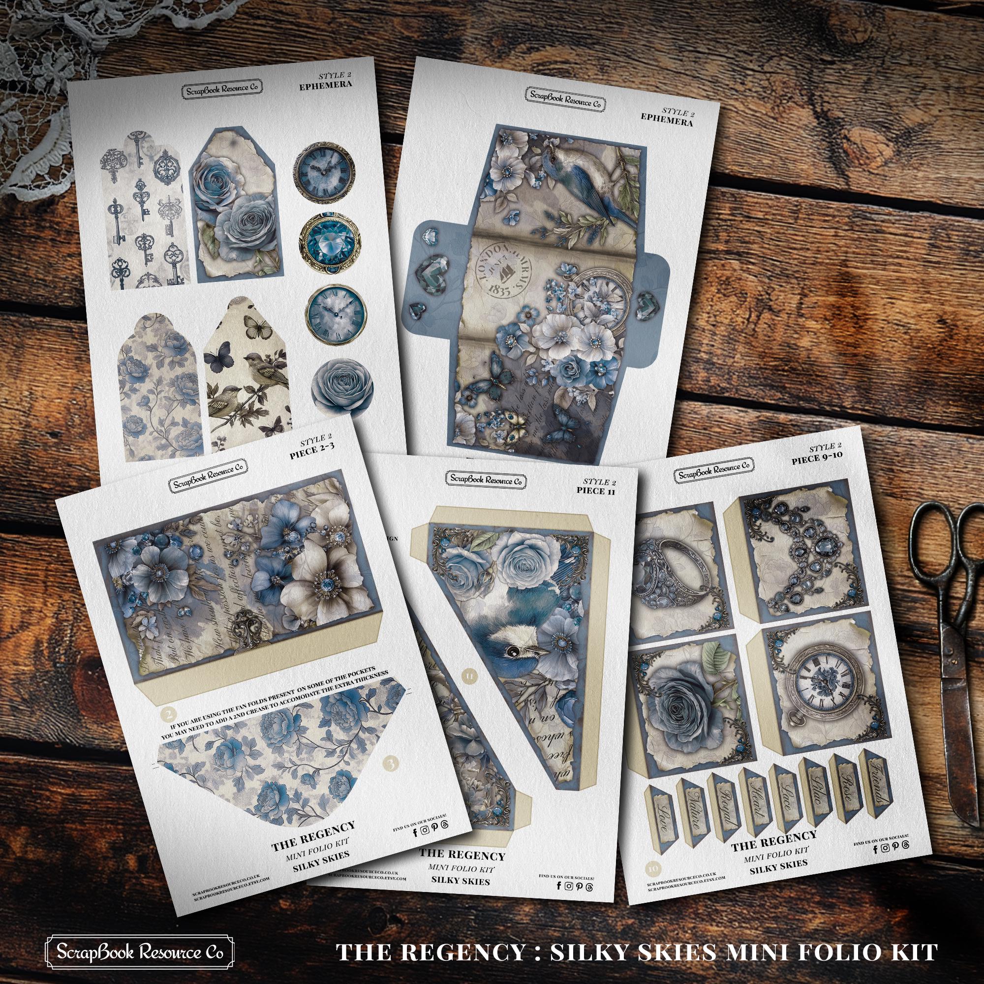 Regency Junk Journal Mini Folio Kit: Printable DIY (digital Download ...