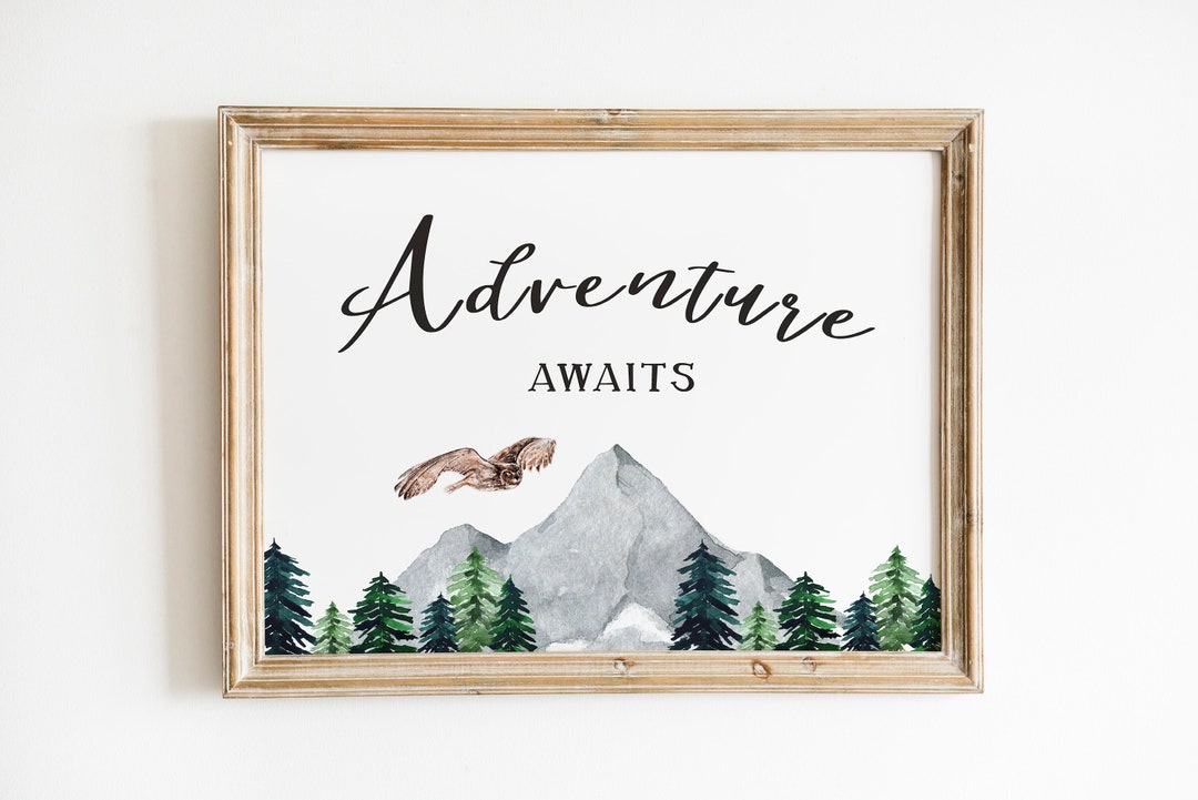 Adventure Awaits, Adenture Nursery Decor, Woodland Nursery, Nursery ...