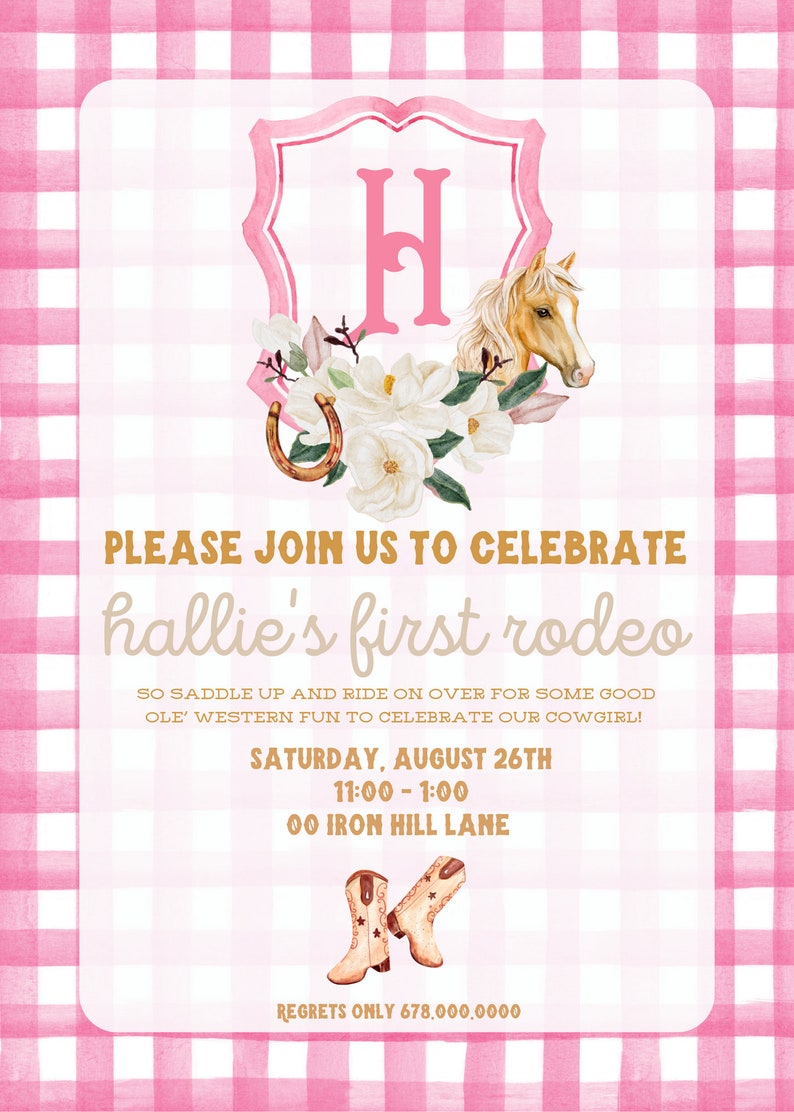 Girls Rodeo Party Invitation - Etsy