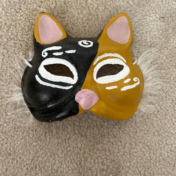 Therian Calico Cat Mask Etsy