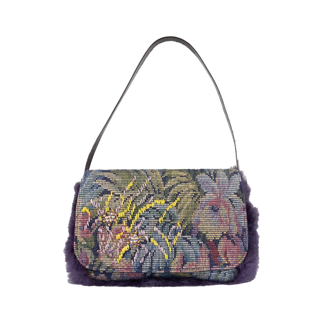 Vintage Etro Embroidered Handbag - 2000s Boho Chic Clutch, Retro ...