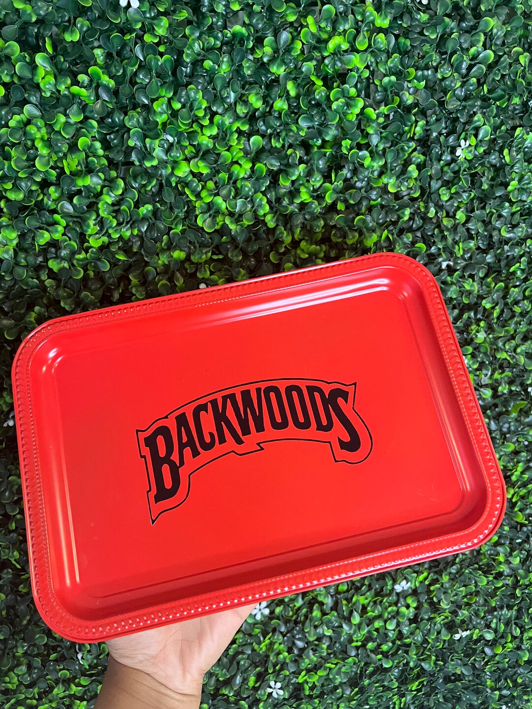 Red and Black Rolling Tray Custom Tray Resin Rolling Accessories Stash ...