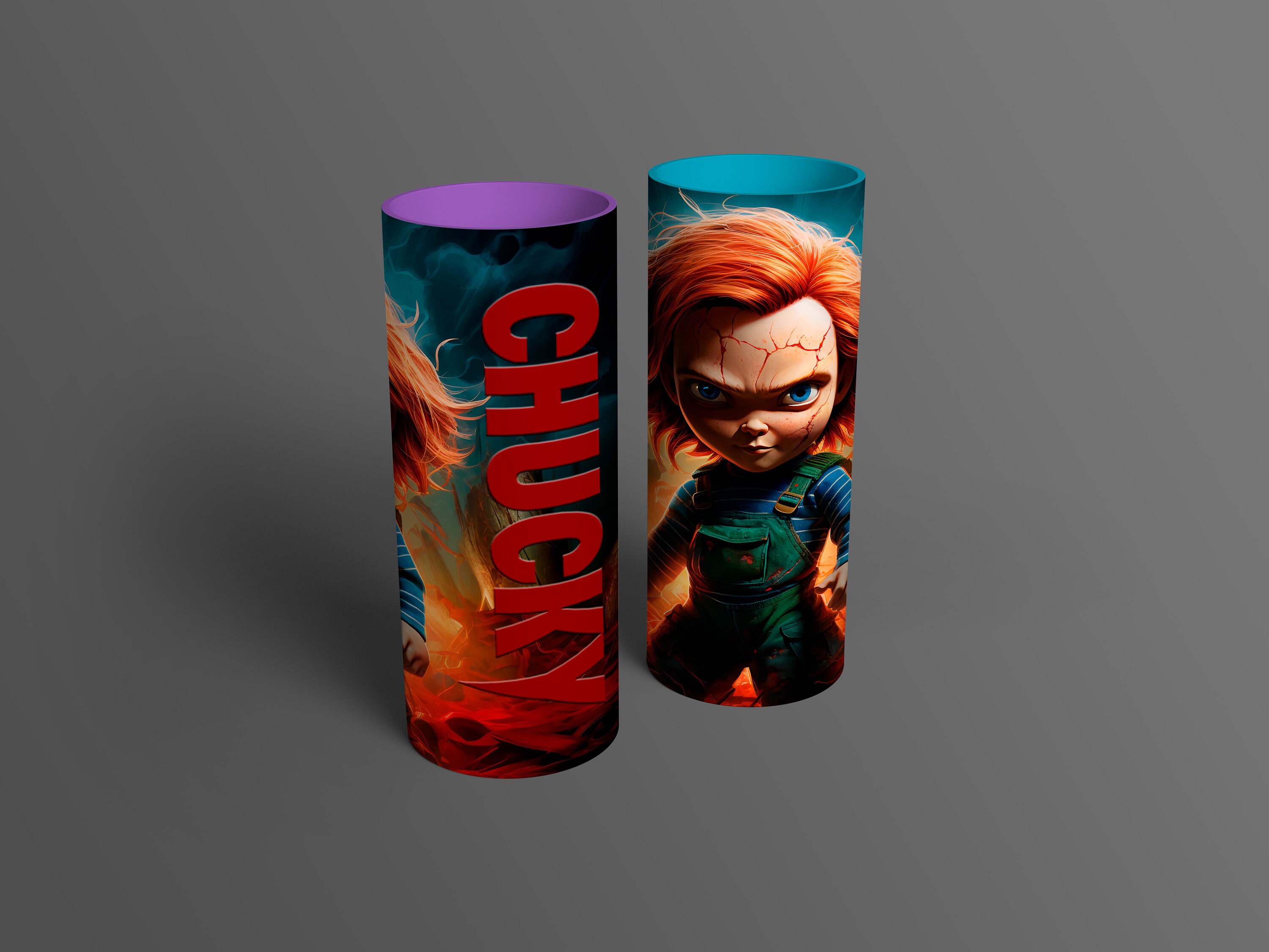 Chucky Horror Tumbler Wrap 20oz Skinny Tumbler Design for Halloween ...