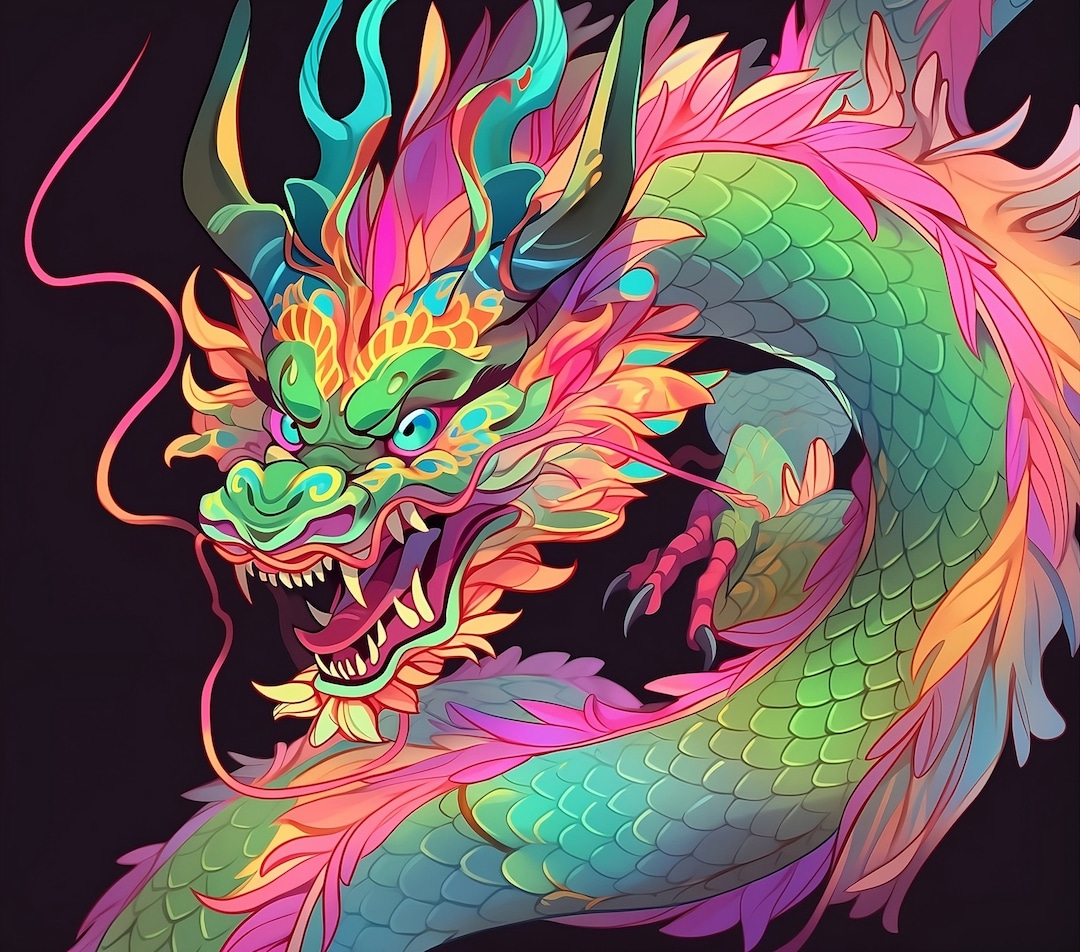 Colorful Dragon Design 20oz Skinny Tumbler Template / Comics Tumbler ...