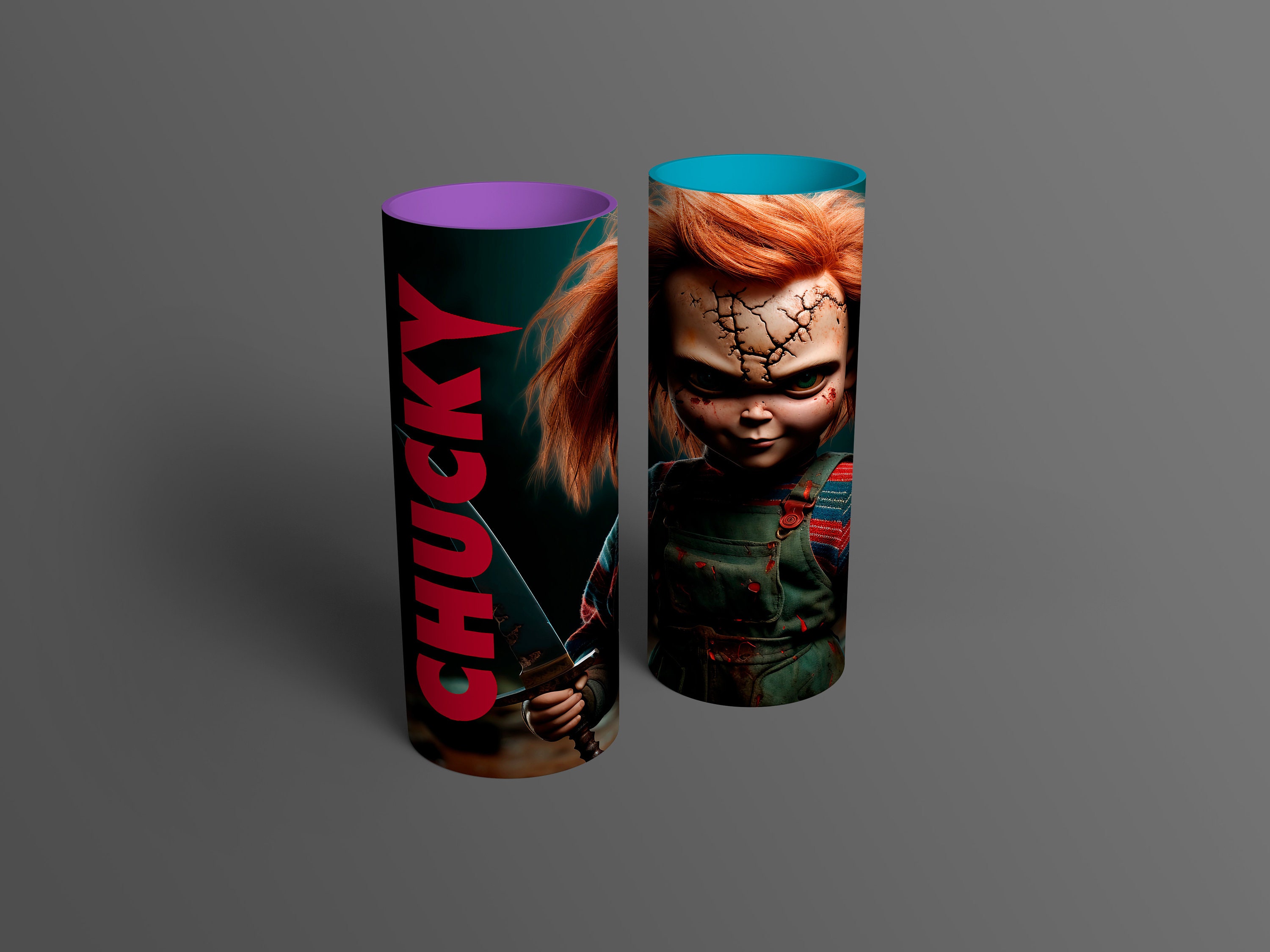 Chucky Horror Tumbler Wrap / Diseño de vaso delgado de 20 oz para ...