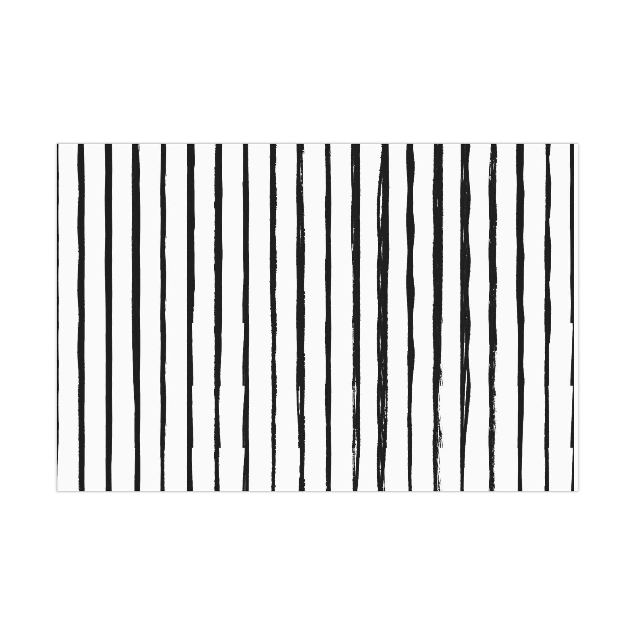 Nightmare, Christmas-inspired Gift Wrap, Black Stripes, Black and White ...