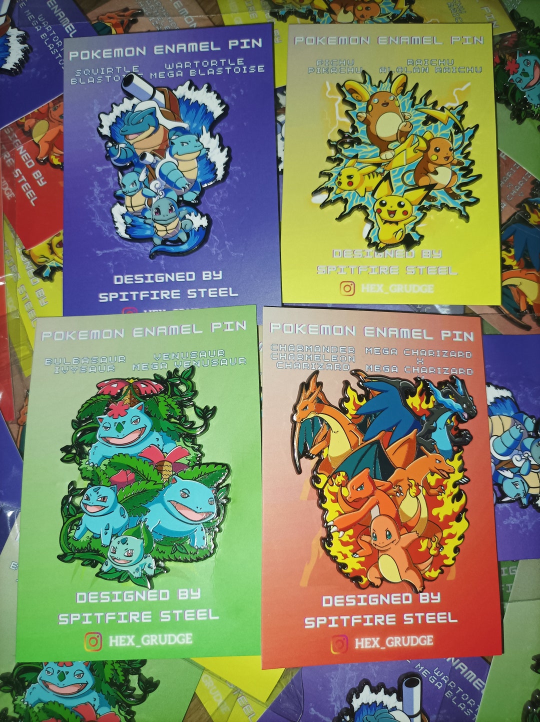 Pokemon Bundle of 4 Starter Evolutions - Pikachu, Bulbasaur, Squirtle ...